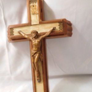 Vintage | Accents | Vintage Last Rites Wooden Crucifix Cross | Poshmark